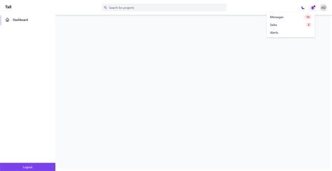 Github Takieliastall Tall Tailwind Alpinejs Laravel And Livewire Admin Dashboard