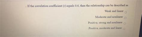 Solved If The Correlation Coefficient R Equals Chegg