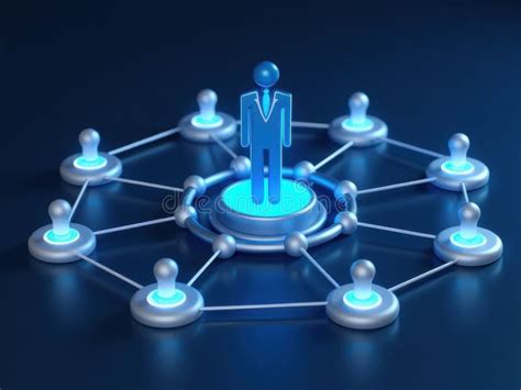 A 3d Networking With Interconnected Dots Forming A Web Glowing Blue Nodes Symbolizing