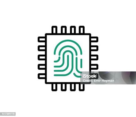 Concept De Technologie De Cybersécurité Empreinte Digitale De