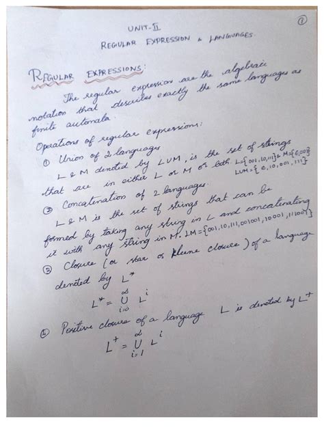 Unit 2 Regular Expression Andlanguages Pdf