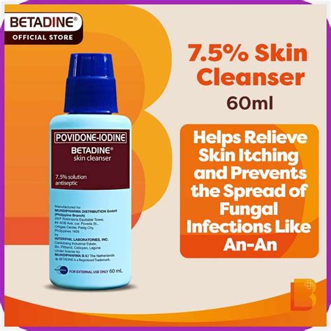 Betadine Skin Cleanser 60ml Povidone Iodine Shopee Philippines