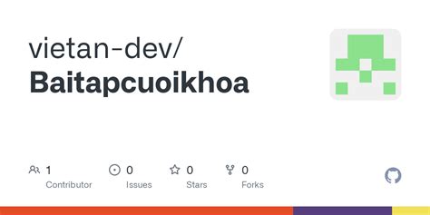 GitHub Vietan Dev Baitapcuoikhoa