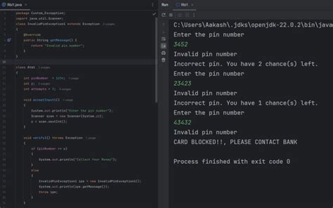 Java Customexceptions Atmverification Exceptionhandling