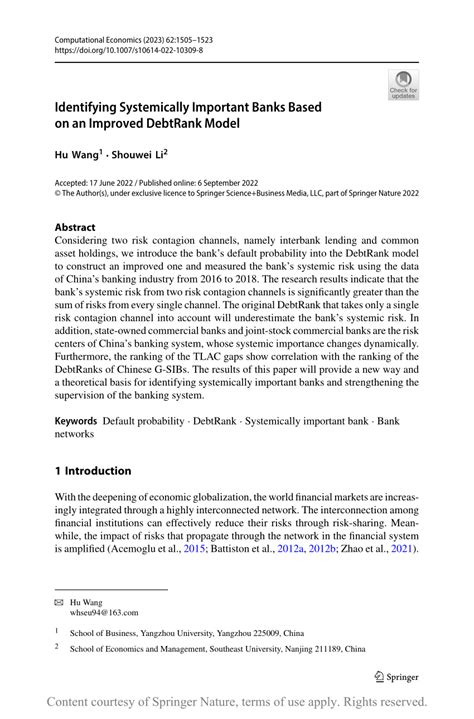 Identifying Systemically Important Banks Based On An Improved Debtrank