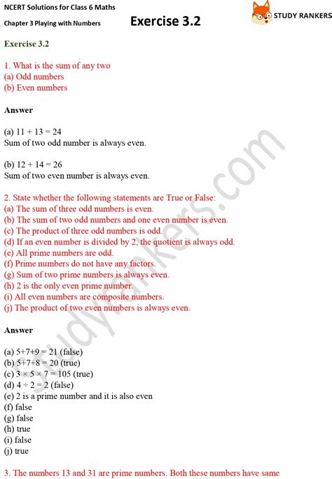 NCERT Solutions For Class 6 Maths Chapter 3 Playing With Numbers
