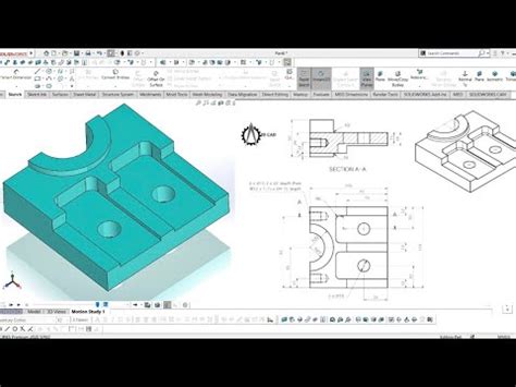 Solidworks Tutorial For Beginners simple exercise - YouTube