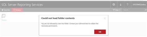 Could Not Load Folder Contents Ssrs Report Manager