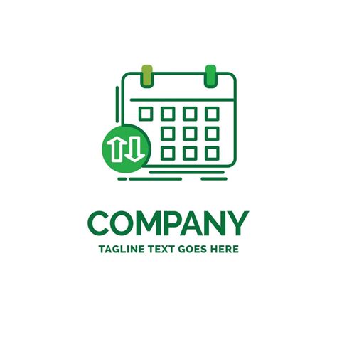 Schedule Classes Timetable Appointment Event Flat Business Logo Template Creative Green