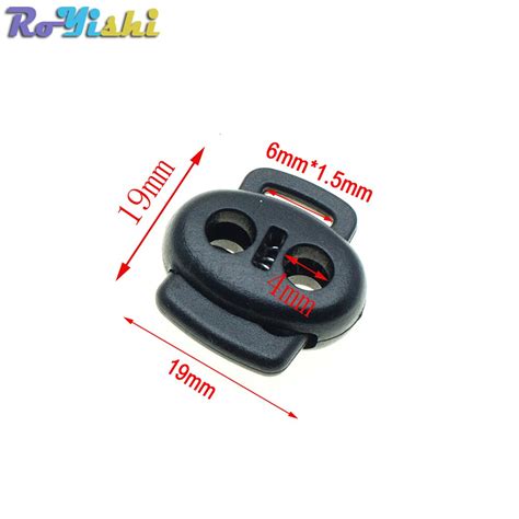 100pcs Pack 2 Holesandwebbing Hole Cord Lock Stopper Grandado