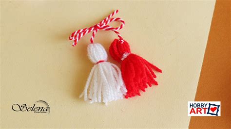 Лесна мартеница пискюл Как да направим сами лесни мартенички Youtube