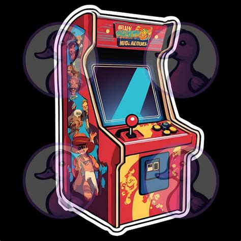 RETRO ARCADE Stickers Set I Digital Product Print And Cut Digital Sticker Transparent PNG