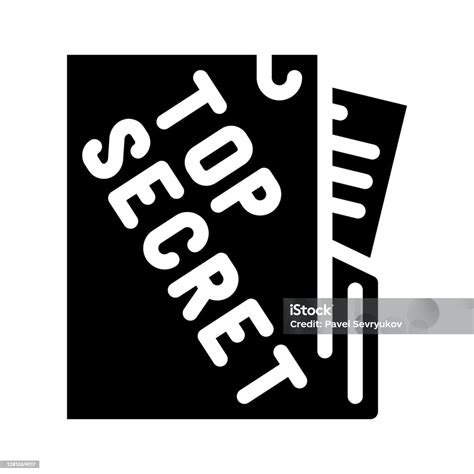 일급 비밀 문서 글리프 아이콘 벡터 일러스트레이션 0명에 대한 스톡 벡터 아트 및 기타 이미지 0명 개인 장식품 매스컴