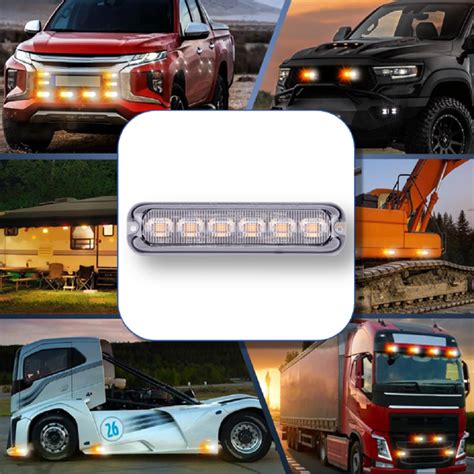 Ip69k Emergency Rescue Led Strobe Light For Truck Trailer Pickup Grille Atv Ambulance Flashing