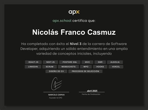 Hace Unos Días Finalicé La Carrera De Desarrollador De Software Me