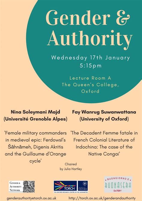 Gender And Authority Network Torch University Of Oxford Dont