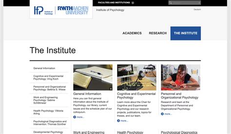 rwth aachen university department of psychology kuakua psychology