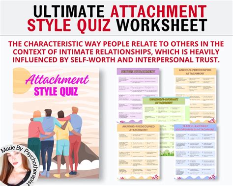 attachment styles quiz adult attachment styles attachment worksheet