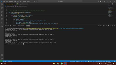 Solved Rite A Python Program To Manage The Students Enrolled In A