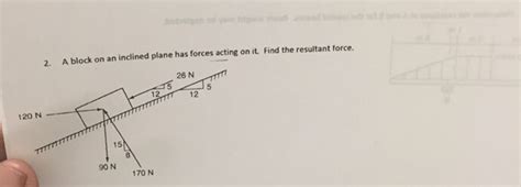 solved a block on an inclined plane has forces acting on it