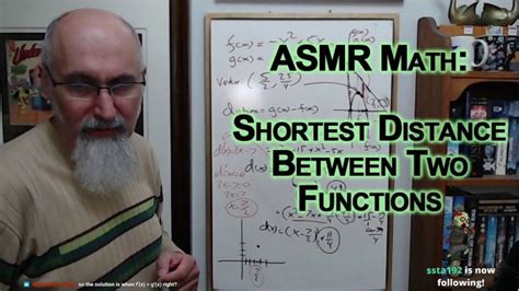 Shortest Distance Between Two Functions That Dont Intersect Linear And Quadratic Asmr Math Problem