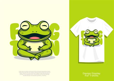 Cute Frog Vector Illustration Flat Cartoon Style Design With Added
