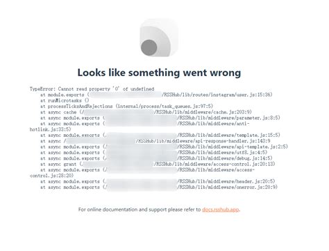Instagram Error · Issue 4519 · Diygodrsshub · Github