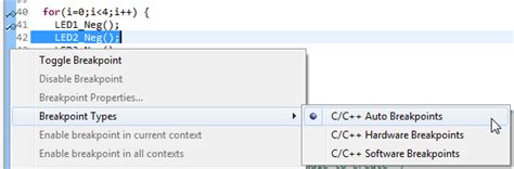 Software And Hardware Breakpoints MCU On Eclipse