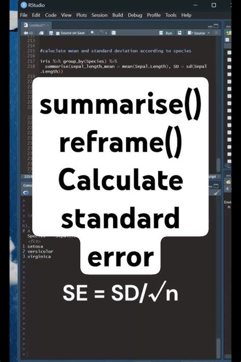 Use Summarise In R Dplyr Tidyverse Statistics Rprogramming Youtube