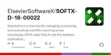 Github Elseviersoftwarex Softx D Spectrafox Is A Free Tool For Managing Processing