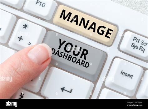 Text Caption Presenting Manage Your Dashboard Business Concept Web Landing Page To Manage