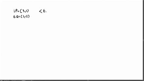 SOLVED Component Form Of Vectors Express The Vector With Initial Point P And Terminal Point Q In