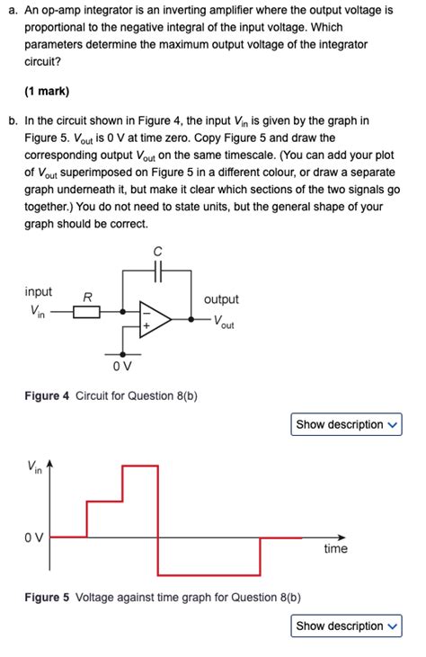 Solved An Op Amp Integrator Is An Inverting Amplifier Where The