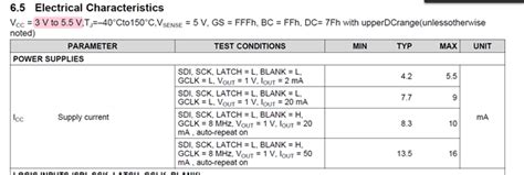 Tlc6c5724 Q1 How To Calculate Vcc Supply Current For Tlc6c5724 Q1 And Tlc6c5748 Q1 Power