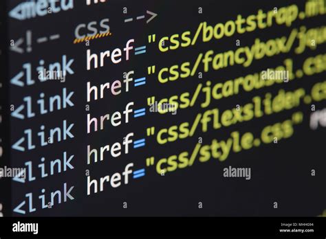 real html code developing screen programing workflow abstract
