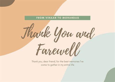 Free Farewell Templates Free Farewell Card Template In Microsoft Word
