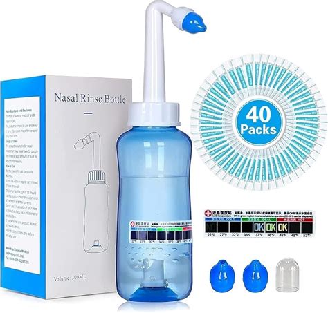 Neti Pot Sinus Rinse Kitnasal Irrigation Nose Cleaner Wash Bottle