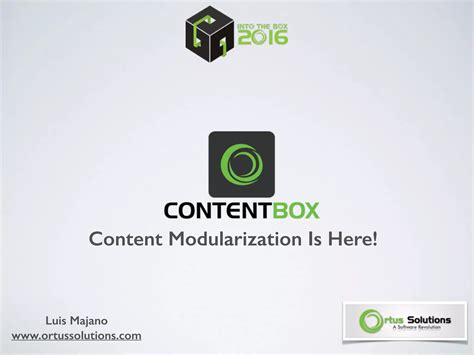 itb2016 contentbox modular cms ppt