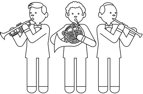 Orchestra Coloring Page Colouringpages