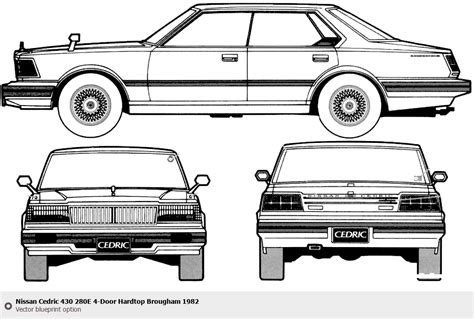 1982 Nissan Cedric 430 280e 4 Door Hardtop Brougham Tag Blueprints Free