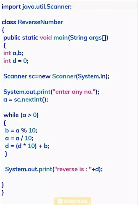 Java Program To Reverse A Numbershorts Youtube