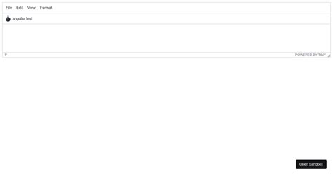Tinymce Angular Forked Codesandbox