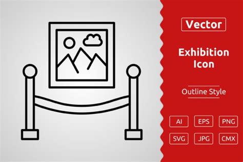 Vector Exhibition Outline Icon Graphic By Muhammad Atiq · Creative Fabrica