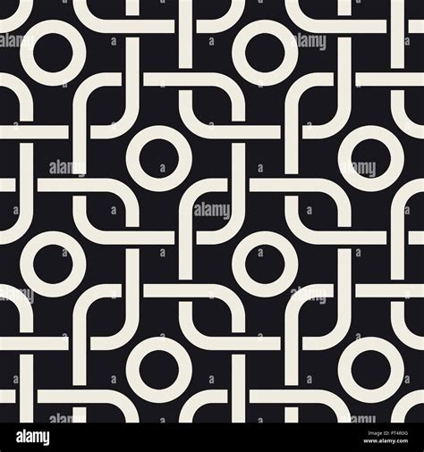 Vector Seamless Geometric Pattern Simple Abstract Lines Lattice Repeating Elements Stylish