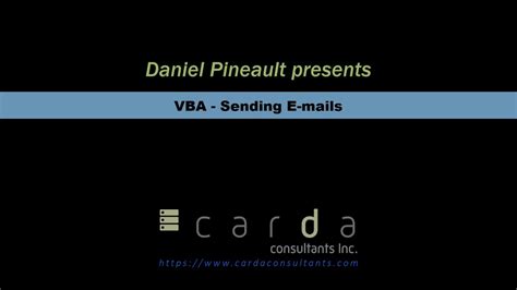 Vba Sending Emails Youtube