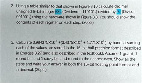 solved 2ing a table similar to that shown in figure 3 10 calculate