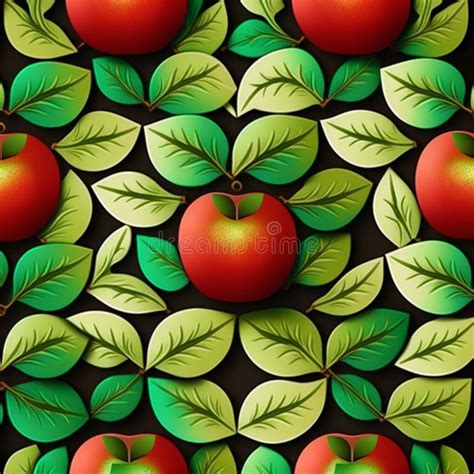 Apple Pattern Fruit Pattern Stock Illustration Illustration Of