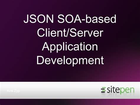 Json Based Service Oriented Architecture For The Web Ppt Internet Computing
