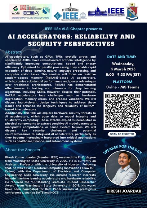 The Ieee Iisc Vlsi Student Branch Chapter Is Thrilled To Invite You To