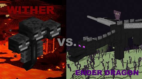 I Made The Wither Fight The Ender Dragon In Minecraft Youtube